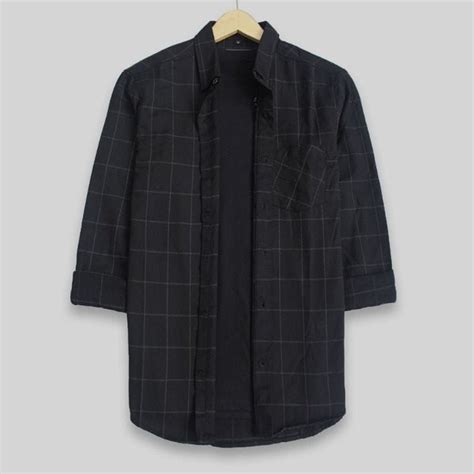 Jual Kemeja Flanel Import Lengan Panjang Pria Wanita Kotak Kotak Unisex Kemeja Flanel Kemeja