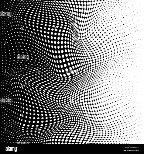 Abstract Halftone Texture Vector Black And White Background Stock