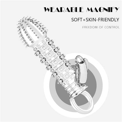 4 Types Reusable Male Vibrator Penis Sleeve Enlargement Thicken Penis