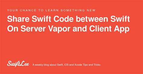 share swift code between swift on server vapor and client app
