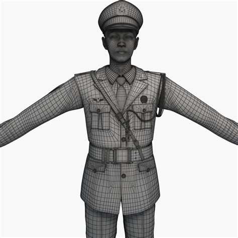中国士兵仪仗队的礼服 3d模型 139 Max Free3d