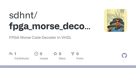 Github Sdhnt Fpga Morse Decoder Fpga Morse Code Decoder In Vhdl