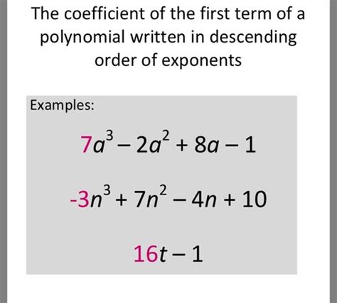 Polynomials Flashcards Quizlet