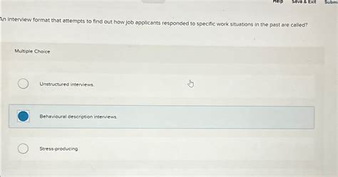 Solved Help Save And Exitsubmimultiple Choiceunstructured