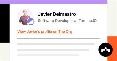 javier delmastro software developer at tarmac io the org