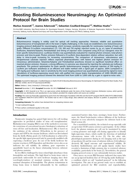 pdf boosting bioluminescence neuroimaging an optimized protocol for