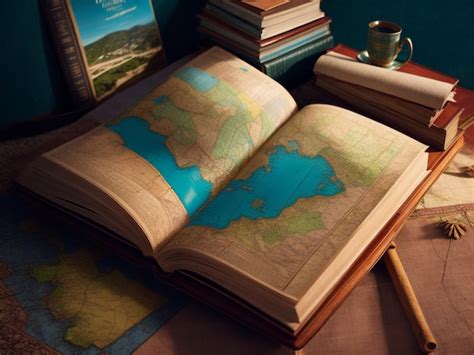 Libro De Mapas Del Mundo Foto Premium