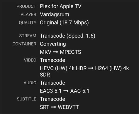 Why Transcode From Hevc Hdr To X264 Sdr Apple Tv 4k Rplex