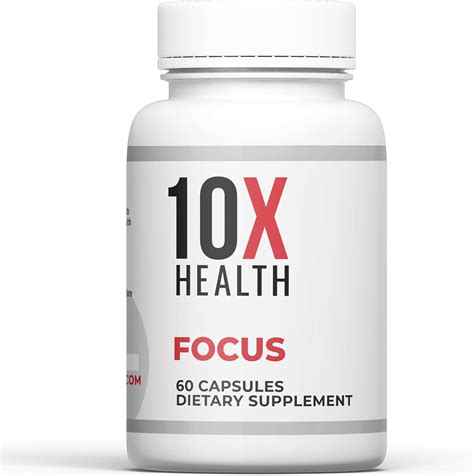 10x Health Focus Brain Supplements For Memory And Focus Cognitive Supplement Boost