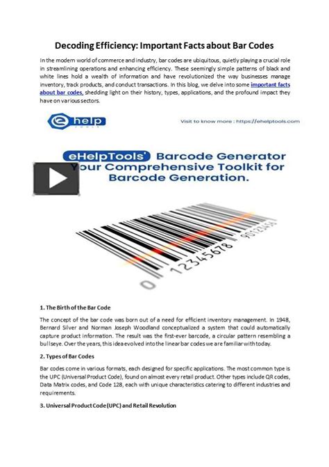 Ppt Decoding Efficiency Important Facts About Bar Codes Powerpoint