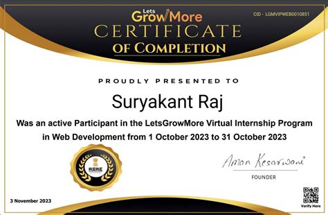 Suryakant Raj On Linkedin Connections Intern Lgm Lgmvip Webdevelopment Internshipcompleted