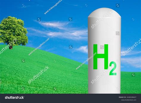 Hydrogen Plant Conceptual Digital 3d Illustration Stock Illustration
