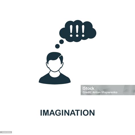 상상력 아이콘입니다 프로젝트 관리 아이콘 컬렉션에서 흑백 스타일 아이콘 디자인 Ui입니다 상상의 아이콘의 그림입니다 웹 디자인에 사용 가능 애플 리 케이 션 소프트웨어 인쇄