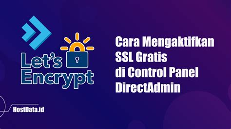 cara mengaktifkan ssl gratis di control panel directadmin hostdata id