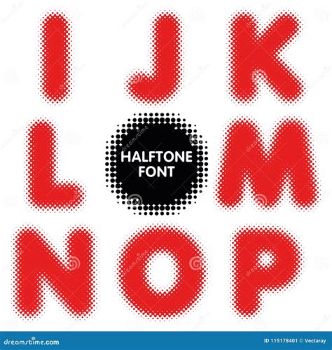 Halftone Alphabet Font Typeface In Vector Format Stock Image 115178413