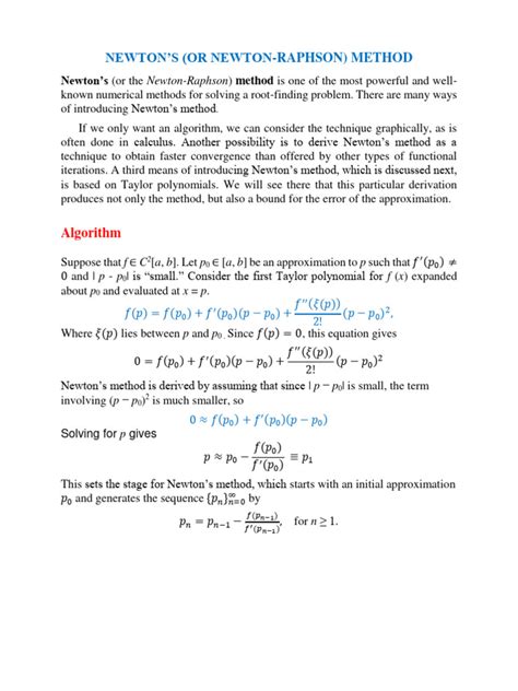 newton raphson method pdf mathematical relations mathematical analysis