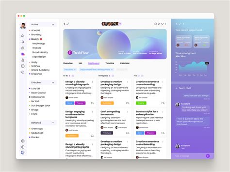 tasks manager dashboard taskflow by oleksii samarskyi on dribbble