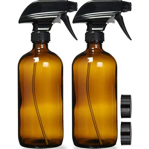 Empty Reusable Glass Spray Bottles 16oz Refillable Glass Spray Bottles For Cleaning Solutions