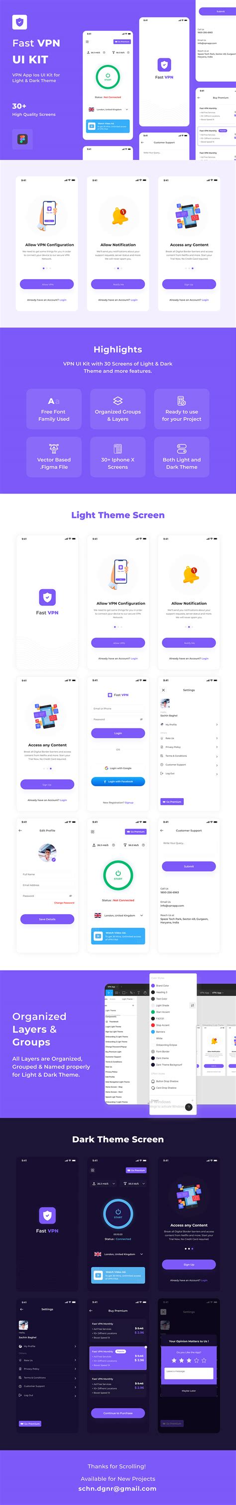 Vpn App Ui Kit Behance