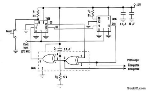 PSEUDO RANDOM BIT SEQUENCE GENERATOR Signal Processing Circuit Diagram SeekIC