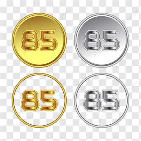 85번 버튼 디자인 금색과 은색 스타일 벡터 번호 85 버튼 디자인 금색과 은색 Png 일러스트 및 벡터 에 대한 무료 다운로드 Pngtree