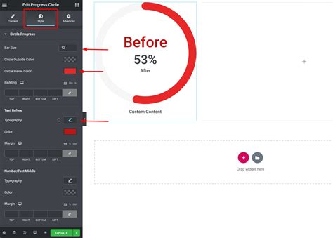 progress circle widget themeisle docs
