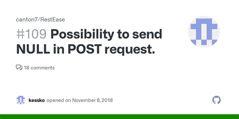 Possibility To Send Null In Post Request · Issue 109 · Canton7restease · Github
