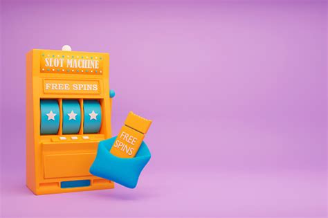 보라색 배경에 쿠폰3d 슬롯 머신 및 봉투 노란색과 파란색 도박 개념 디자인 3d 렌더링 그림입니다 슬롯머신에 대한 스톡 사진 및 기타 이미지 Istock