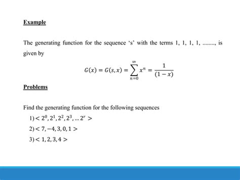 Generating Function Pptx Programming Languages Computing