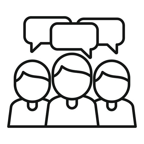 People Group Icon Outline Vector Social Meeting 15156831 Vector Art At Vecteezy