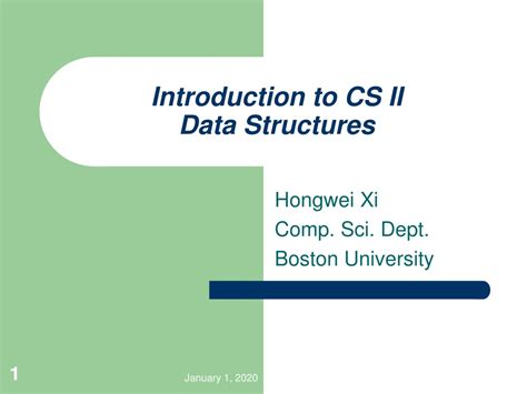 Ppt Introduction To Cs Ii Data Structures Powerpoint Presentation Free Download Id9303287