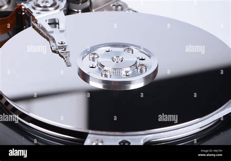 Close Up Of Hard Disk Inside Stock Photo Alamy