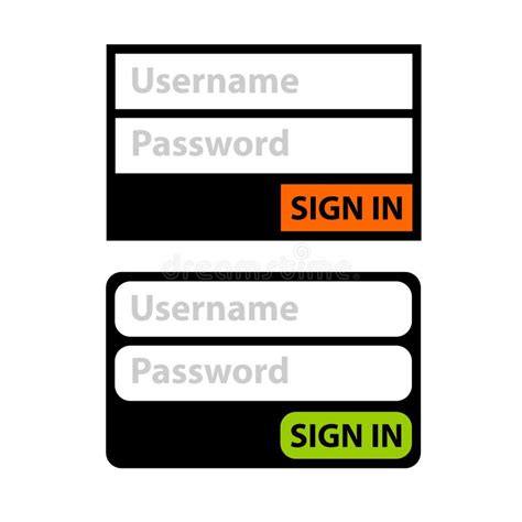 Entry Form Of Login And Password Stock Vector Illustration Of Entry Form 145665759
