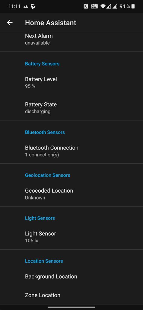 Andoid 10 Phone Only Devicetracker No Battery Level Geocoded Location Wifi Connection Sensor