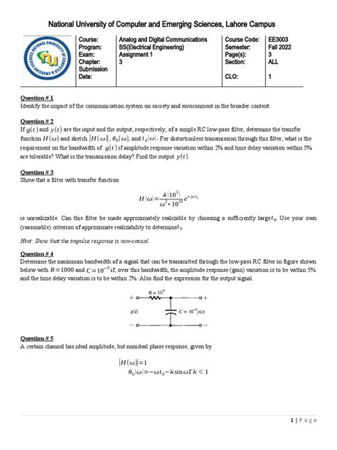 adc assignment 1 f22 pdf filter signal processing bandwidth