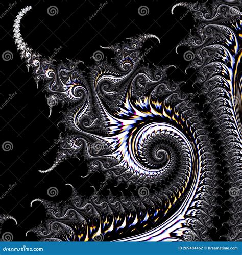 Fractal Complex Color Mandelbrot Set Detail Digital Artwork For Creative Graphic Design Stock