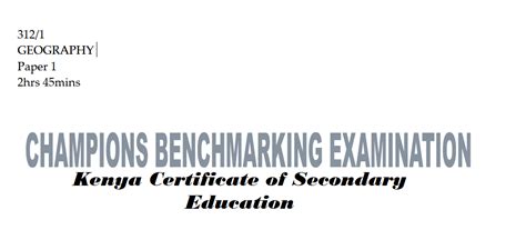 Geography Paper 1 KCSE 2025 Prediction