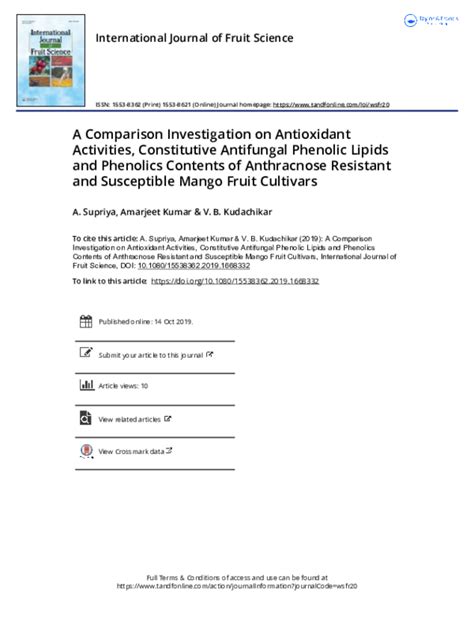 Pdf A Comparison Investigation On Antioxidant Activities