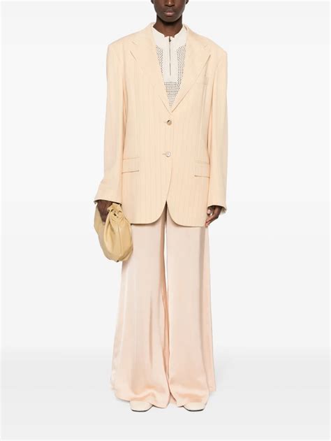 Fabiana Filippi Wide Leg Satin Trousers Neutrals Farfetch