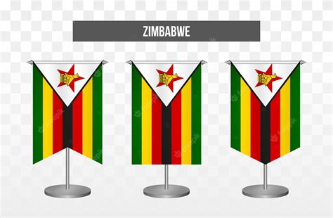 Premium Vector Realistic Vertical 3d Vector Illustration Desk Flags