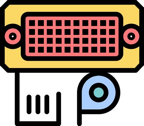 Adapter Connection Data Input Flat Color Icon Vector Icon Banner