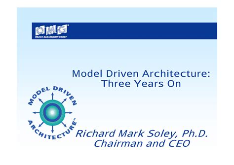 pdf model driven architecture three years on