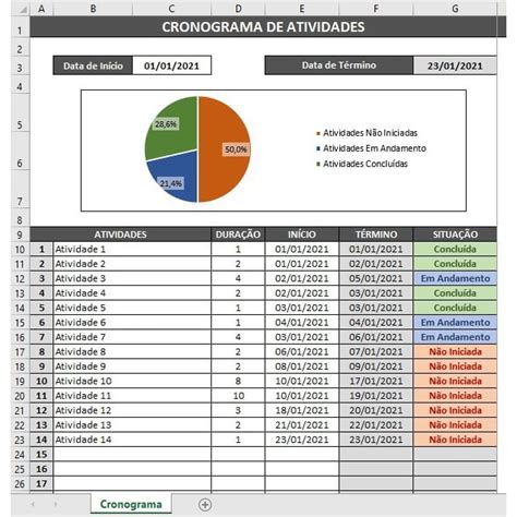 Planilha Excel Controle De Tarefas Controle Atividades Ello Criativo
