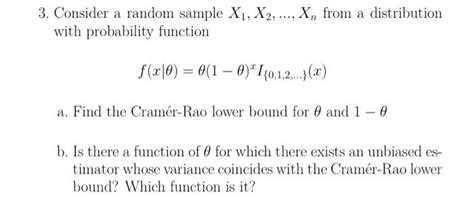 Solved Consider A Random Sample X X Xn From A Chegg Com