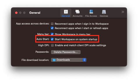 App Preferences Citrix Workspace App For Mac