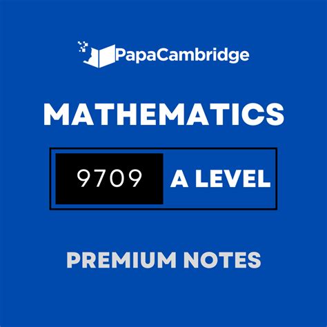 Mathematics 9709 As And A Level Notes Latest Syllabus Papacambridge
