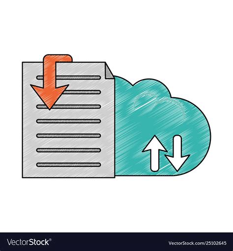 Documents On Cloud Computing Scribble Royalty Free Vector