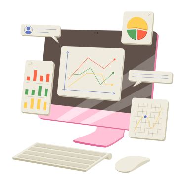 Woman Presenting Data Analytics With Line Graph Animated Illustration In GIF Lottie JSON AE
