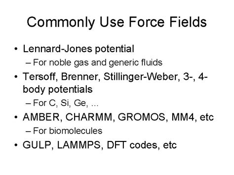 Molecular Dynamics Basic Idea Solve Newtons Equations Of