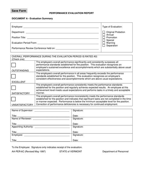 Sample Performance Review Summary